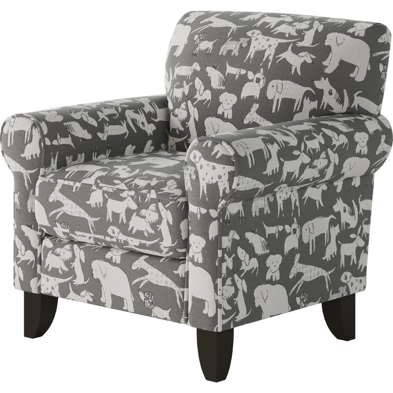 Southern Furniture 512-C Doggier Graphite Accent Chair in Doggier ...