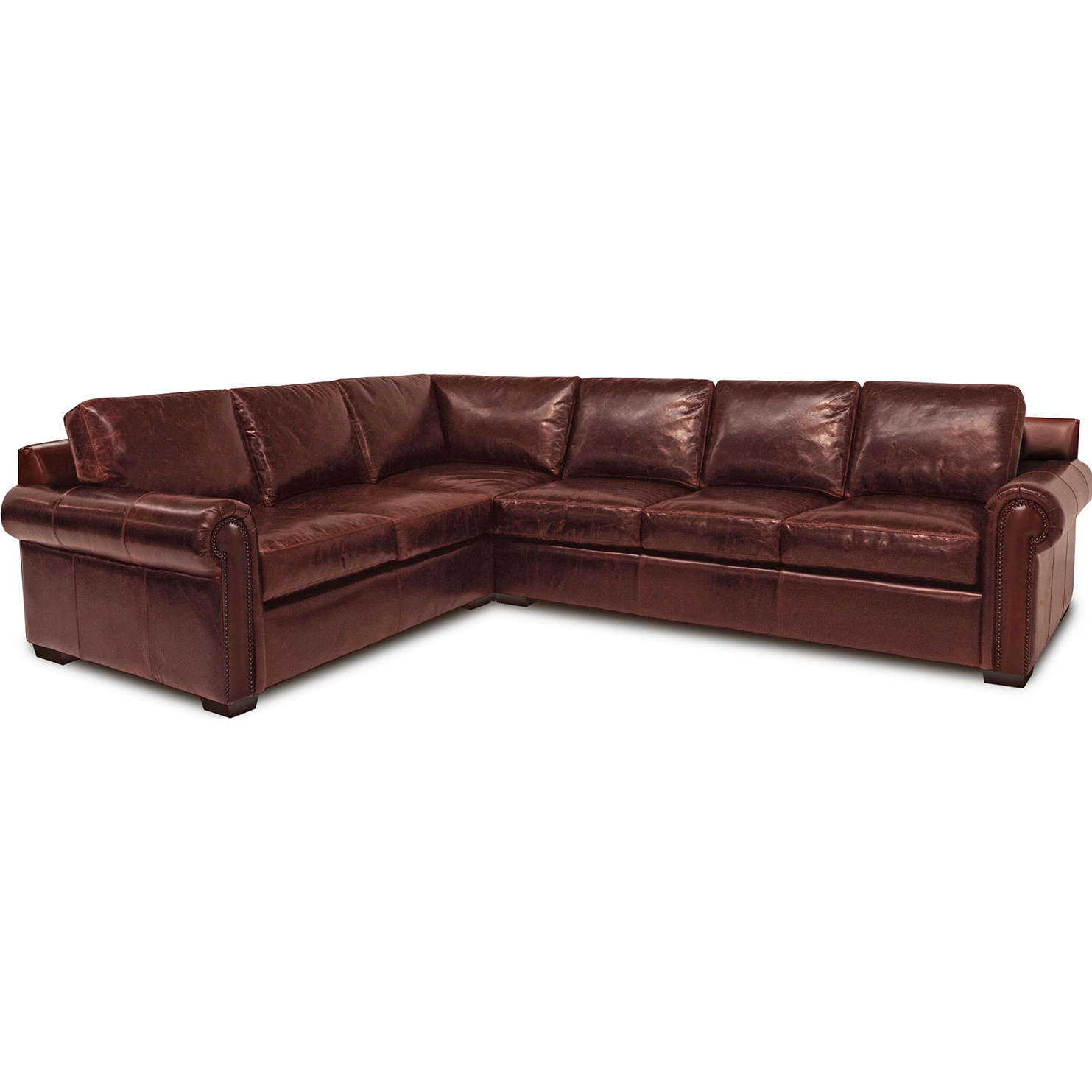 GTR GTRX34-33/34-Soleil-Red-Brown Windsor 2 Pc Sectional Sofa with ...