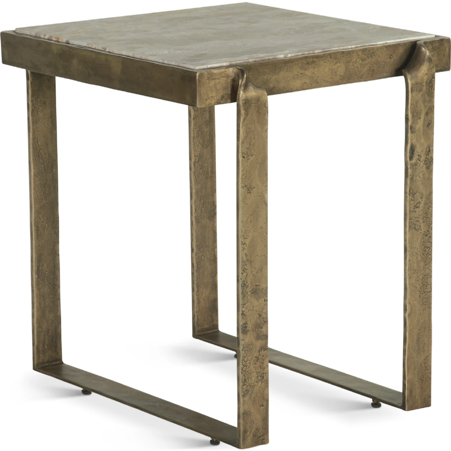 World Interiors ZWRHOSTMAB Rhodes 20" Side Table in Natural Marble ...