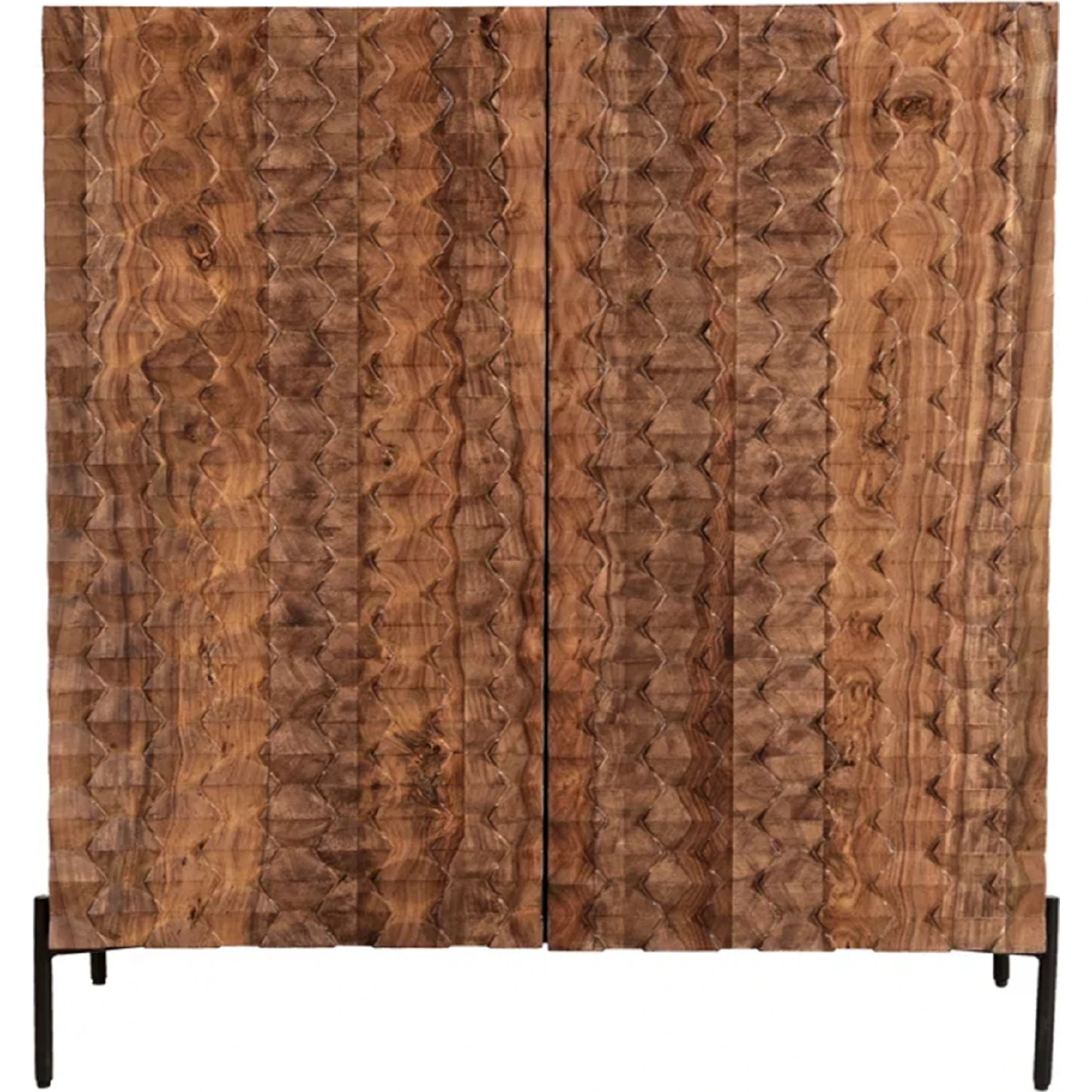 World Interiors ZWACBAR39BRS Acres 39" Bar Cabinet in Carved Brownstone ...