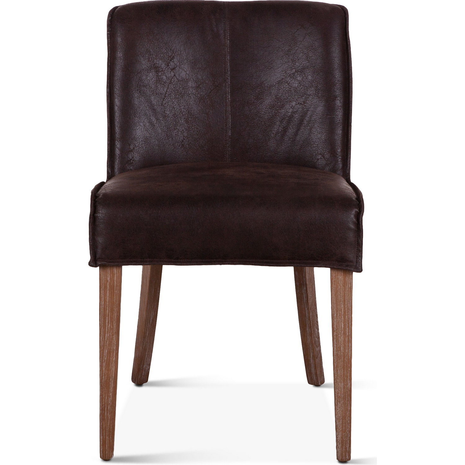 World Interiors ZWAY-DBSC-2X Avery Dining Chair in Dark Brown Leather ...