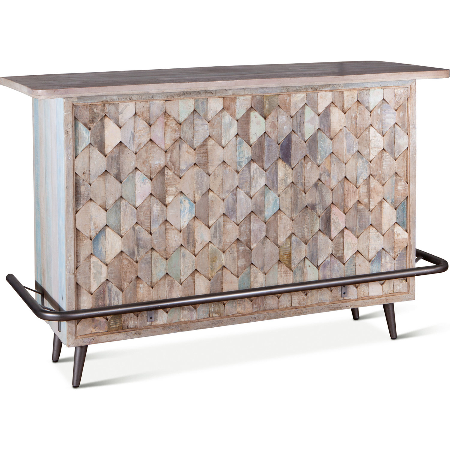 World Interiors ZWCDB-BAR Cordoba Bar Cabinet in Vintage Teal Blue ...