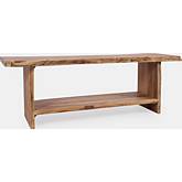 Jofran 1730-193LC Cooper Live Edge Storage Bench in Chestnut Solid Acacia