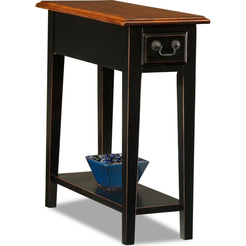 Leick Home 9017-SL Favorite Finds Side or End Table in Slate w/ Medium ...