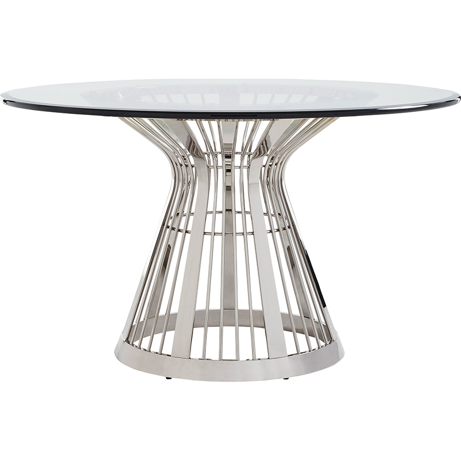 Lexington 732-875-54C Riviera 54" Round Dining Table in Stainless Steel ...
