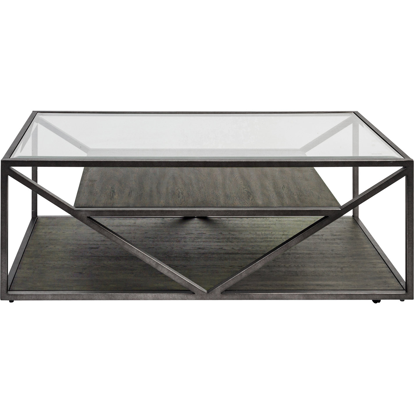 Liberty 37-OT1010 Arista Cocktail Table in Cobblestone Brown & Glass