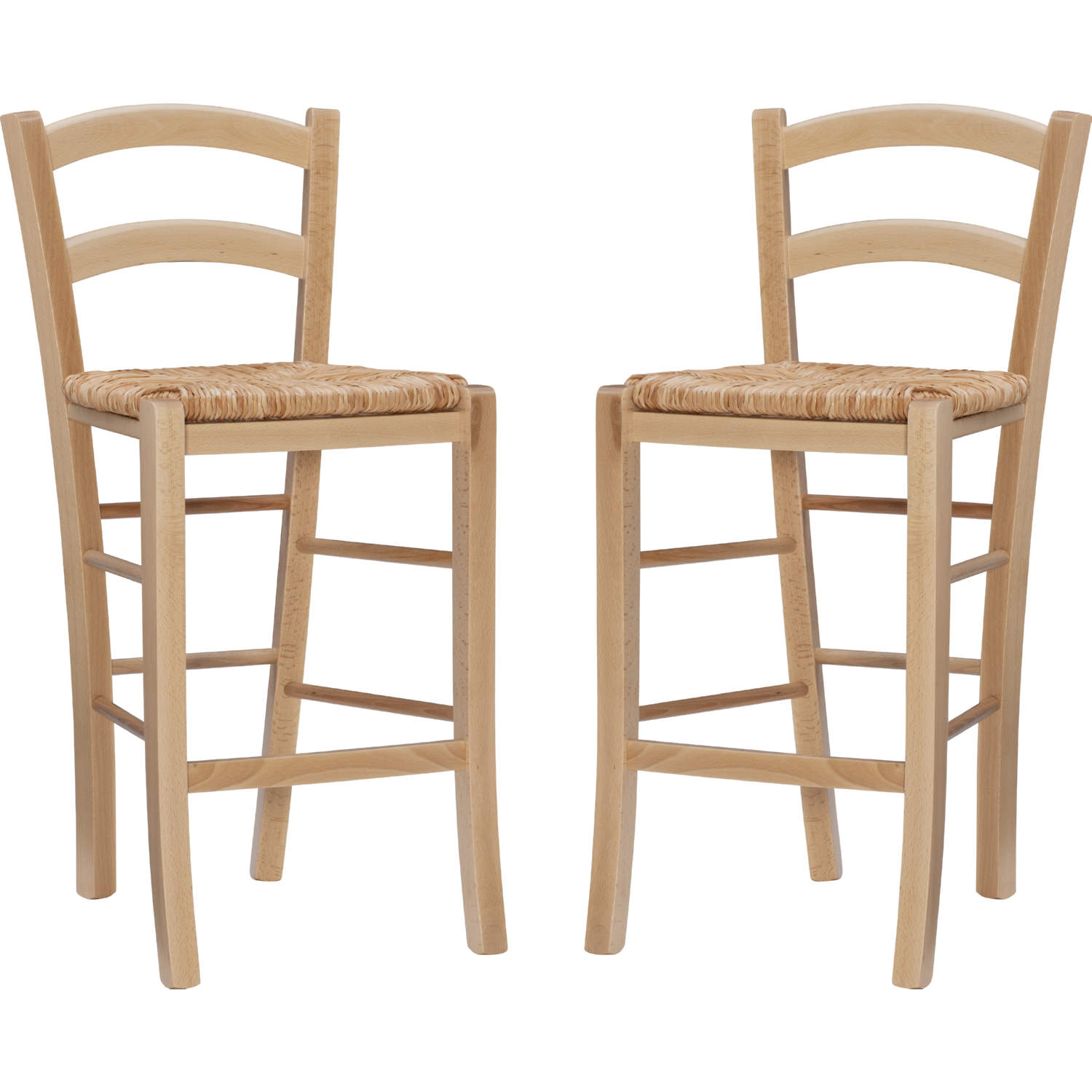 Linon CS277NAT02ASU Emilo Counter Stool in Natural Finish Wood & Rush ...