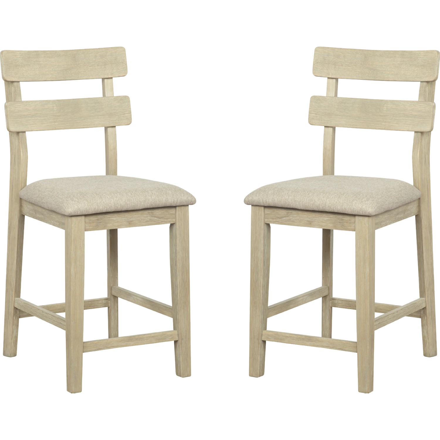 Linon D1397D20CSN Drury Natural Counter Stool in Natural Wood & Beige ...