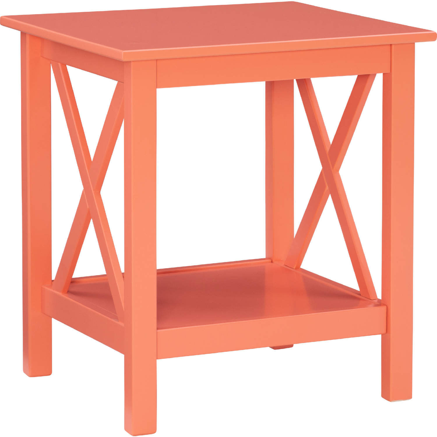 Linon DV67COR01U Davis End Table in Coral Finish Wood