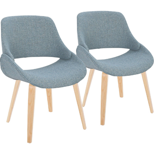 Lumisource CH-FABRICO-HLBW2 NAFBU2 Fabrico Dining Accent Chair in ...