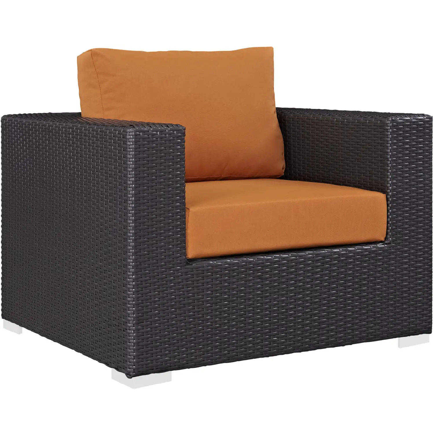Modway EEI-1906-EXP-ORA Convene Outdoor Patio Armchair in Espresso with ...