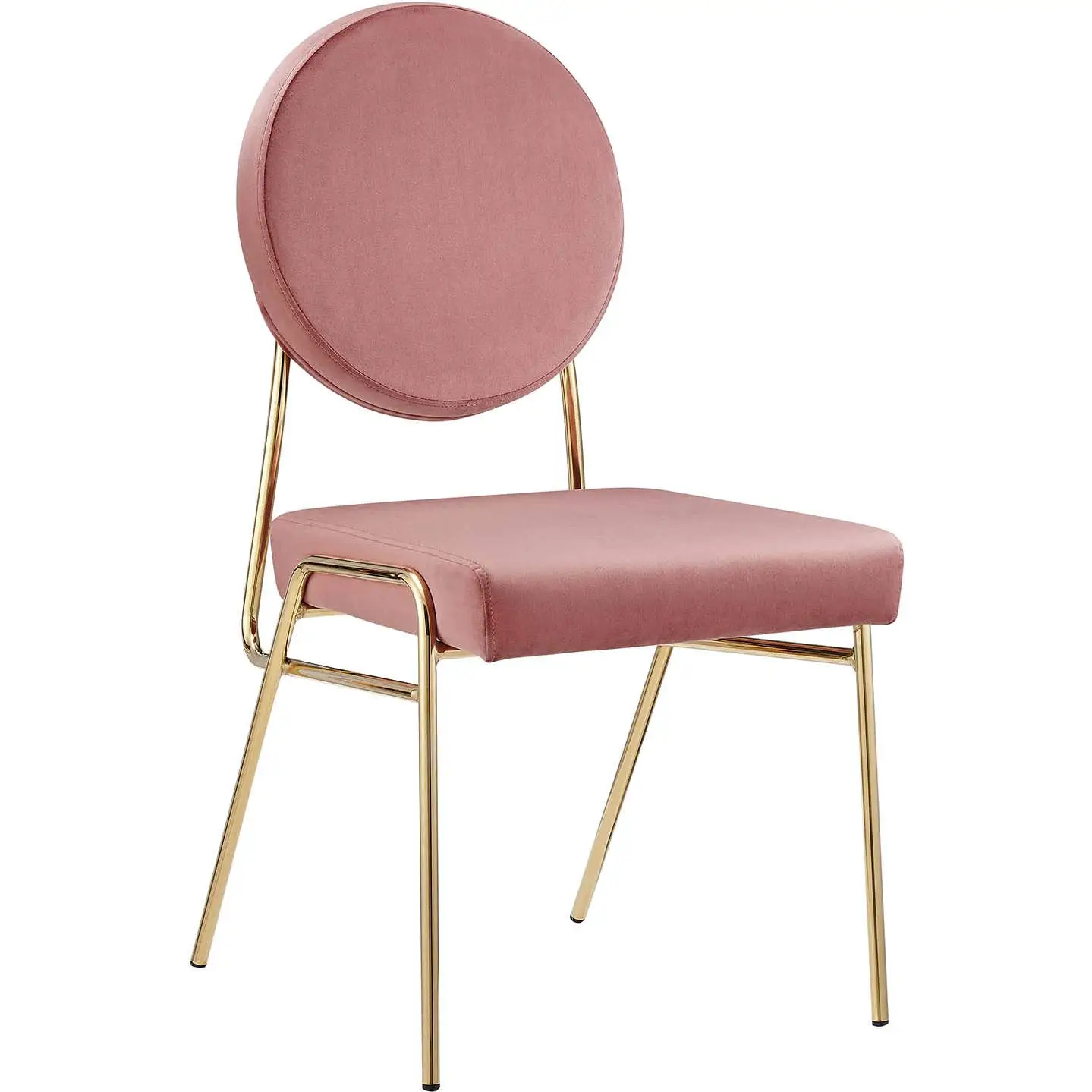 Modway EEI-6252-GLD-DUS Craft Dining Chair in Dusty Rose Velvet & Gold ...