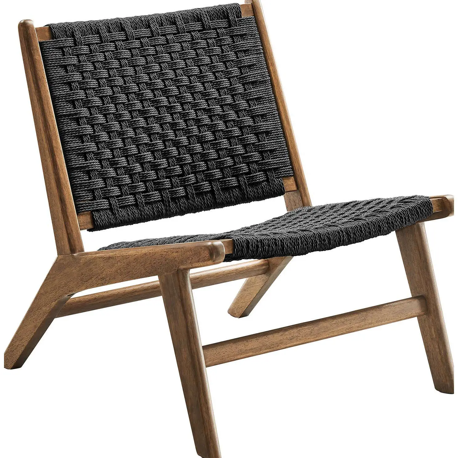Modway EEI-6543-WAL-BLK Saoirse Accent Lounge Chair in Black Woven Rope ...