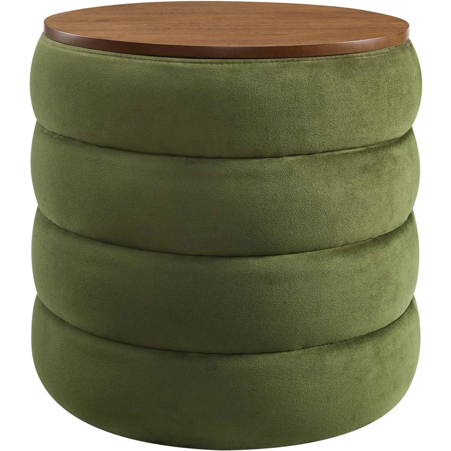 Modway EEI-6684-MOG Mezzo Round Storage Ottoman in Tufted Moss Green ...