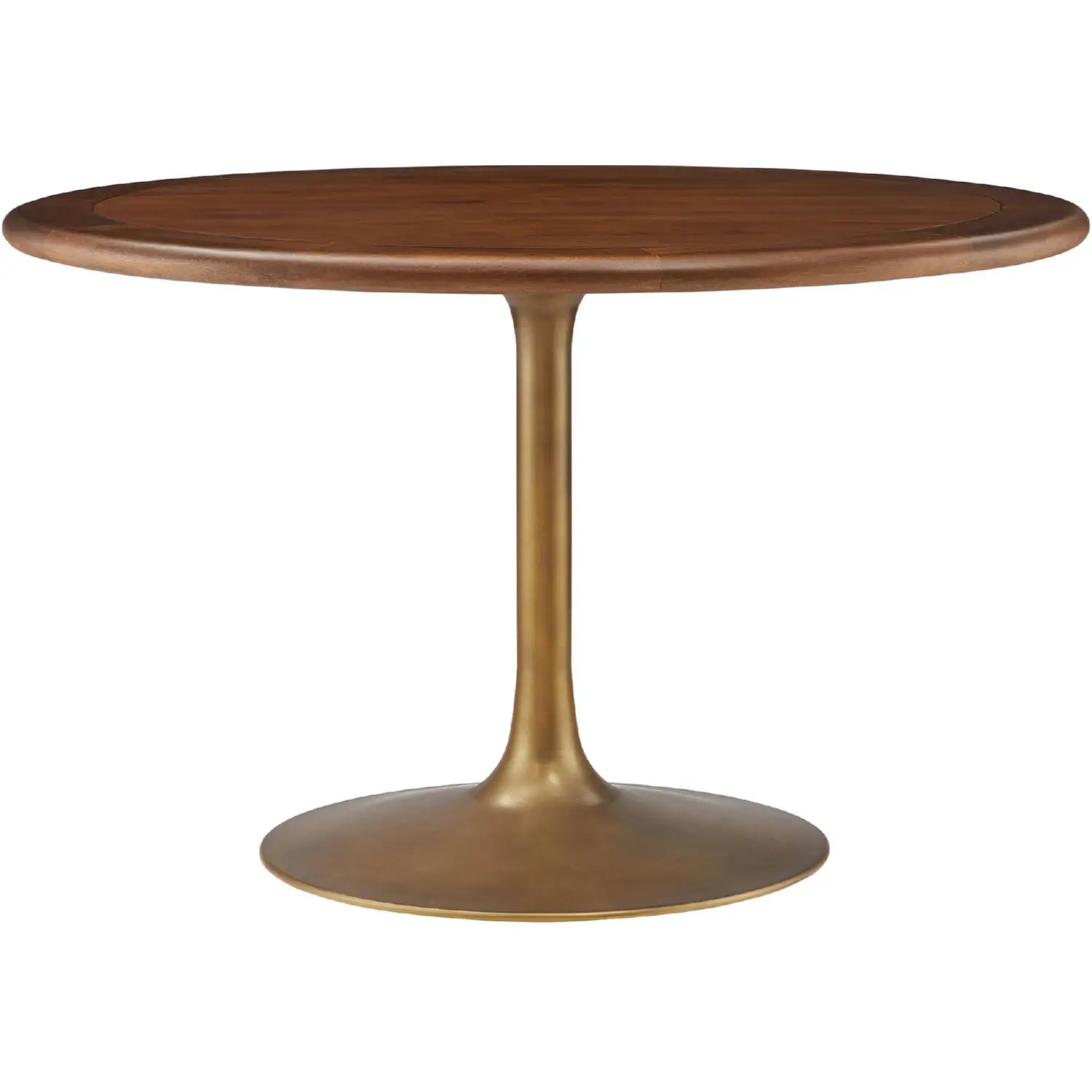 Modway EEI-7070-BRA-WAL Lippa 48" Round Pedestal Dining Table in Walnut ...