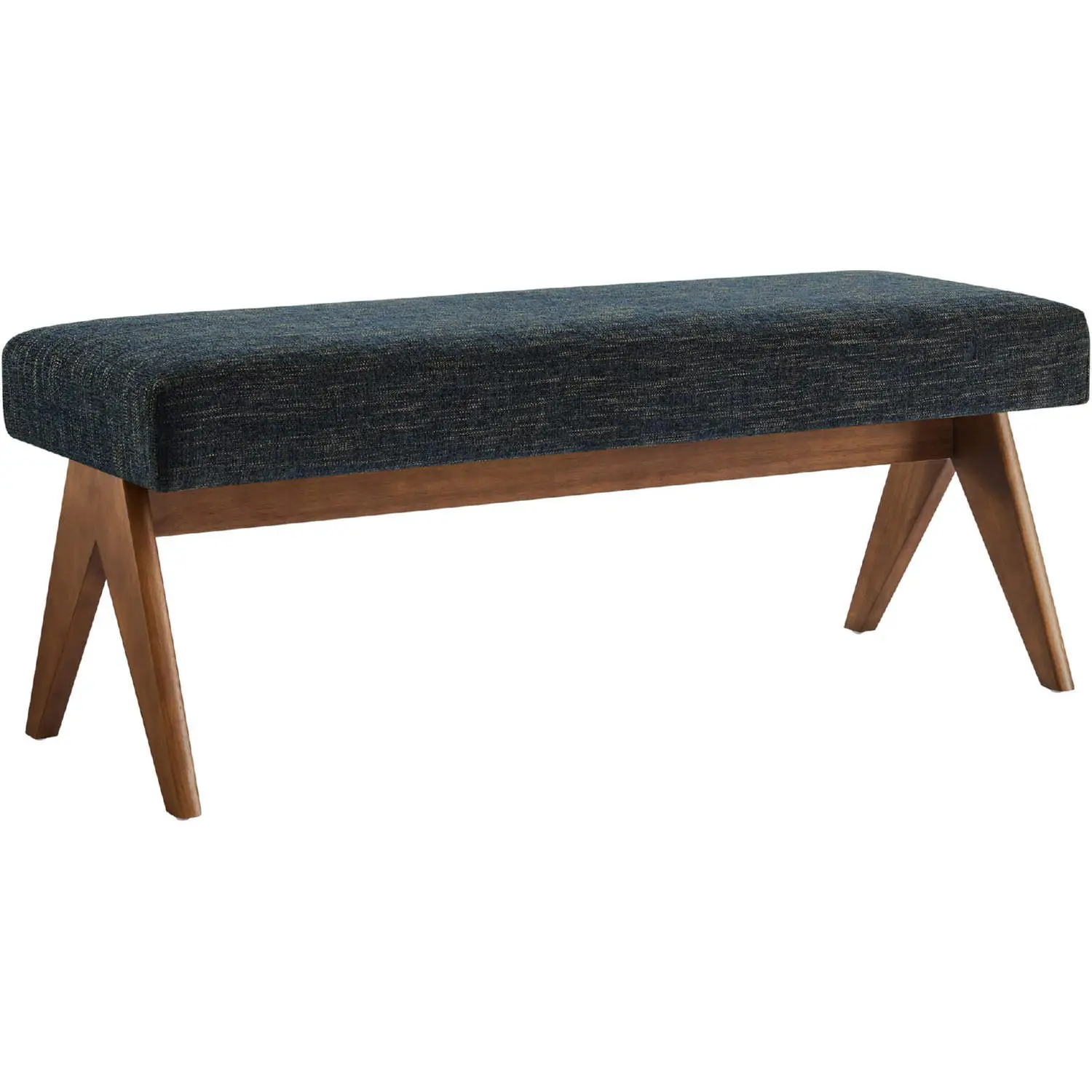 Modway EEI-7112-HEA Lyra 47" Bench in Azure Blue Fabric
