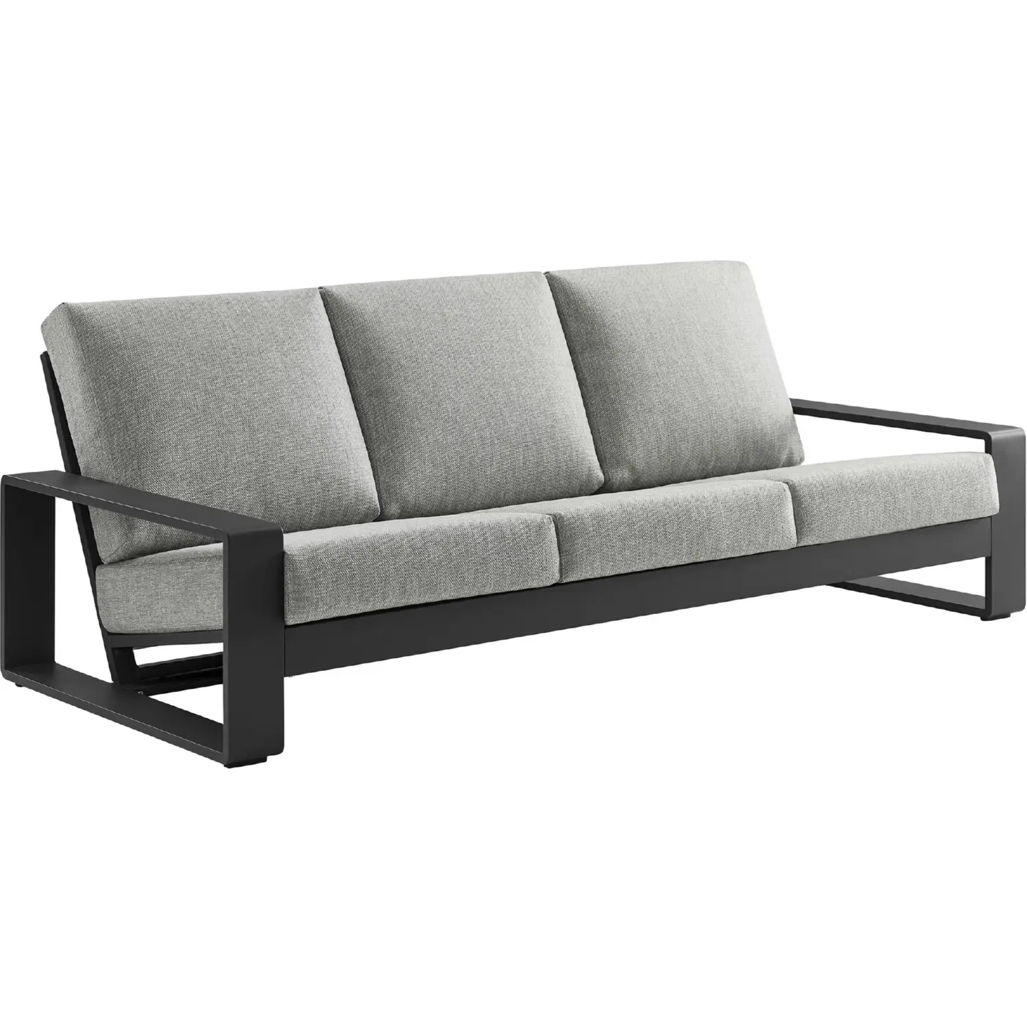 Modway EEI-7302-LGR-GRY Lirienne Outdoor Sofa in Gray Aluminum & Light ...