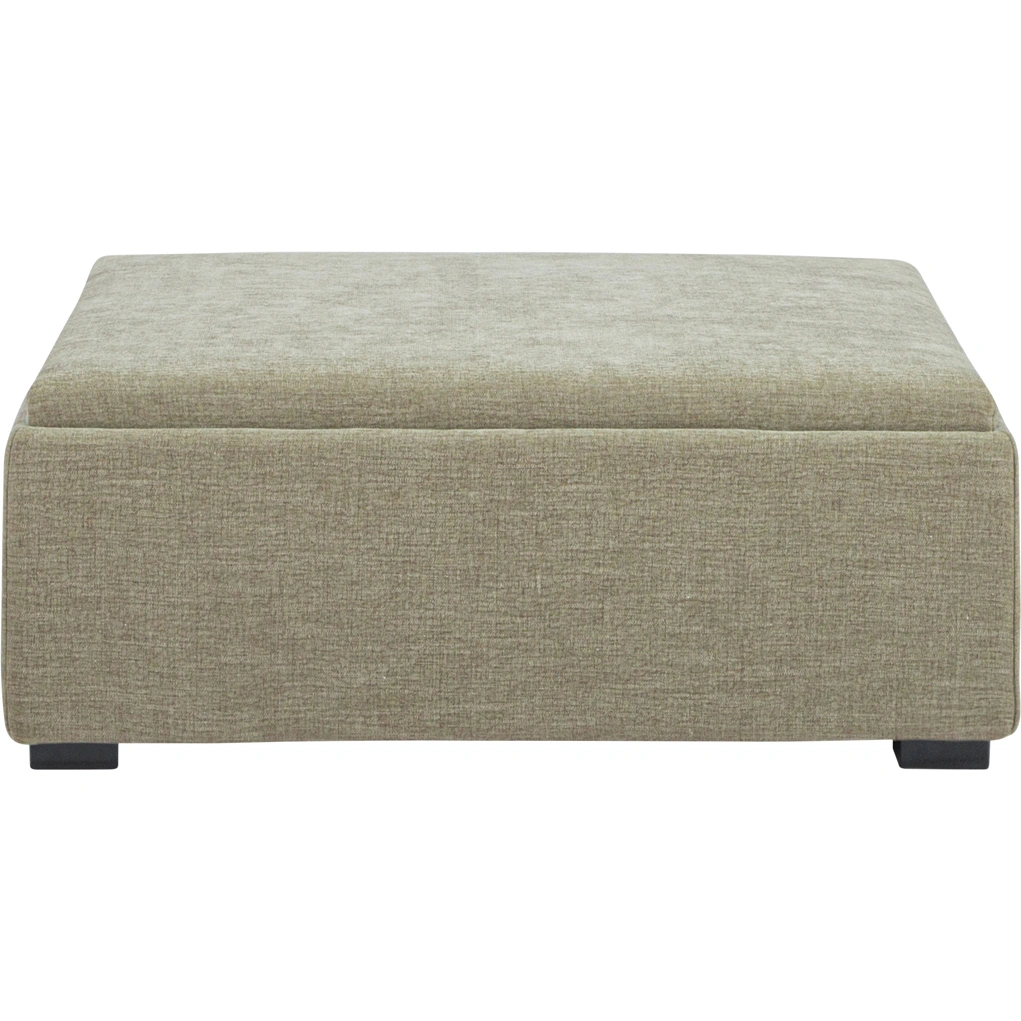 Moe's FO-1049-16 Montana Storage Ottoman in Washed Green Fabric