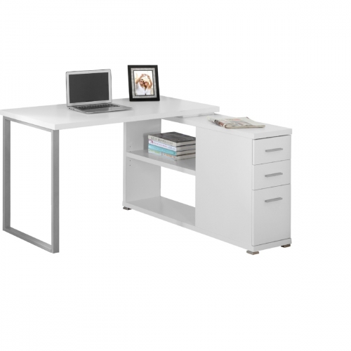 Monarch I-7133 Left or Right Facing Corner Computer Desk in White