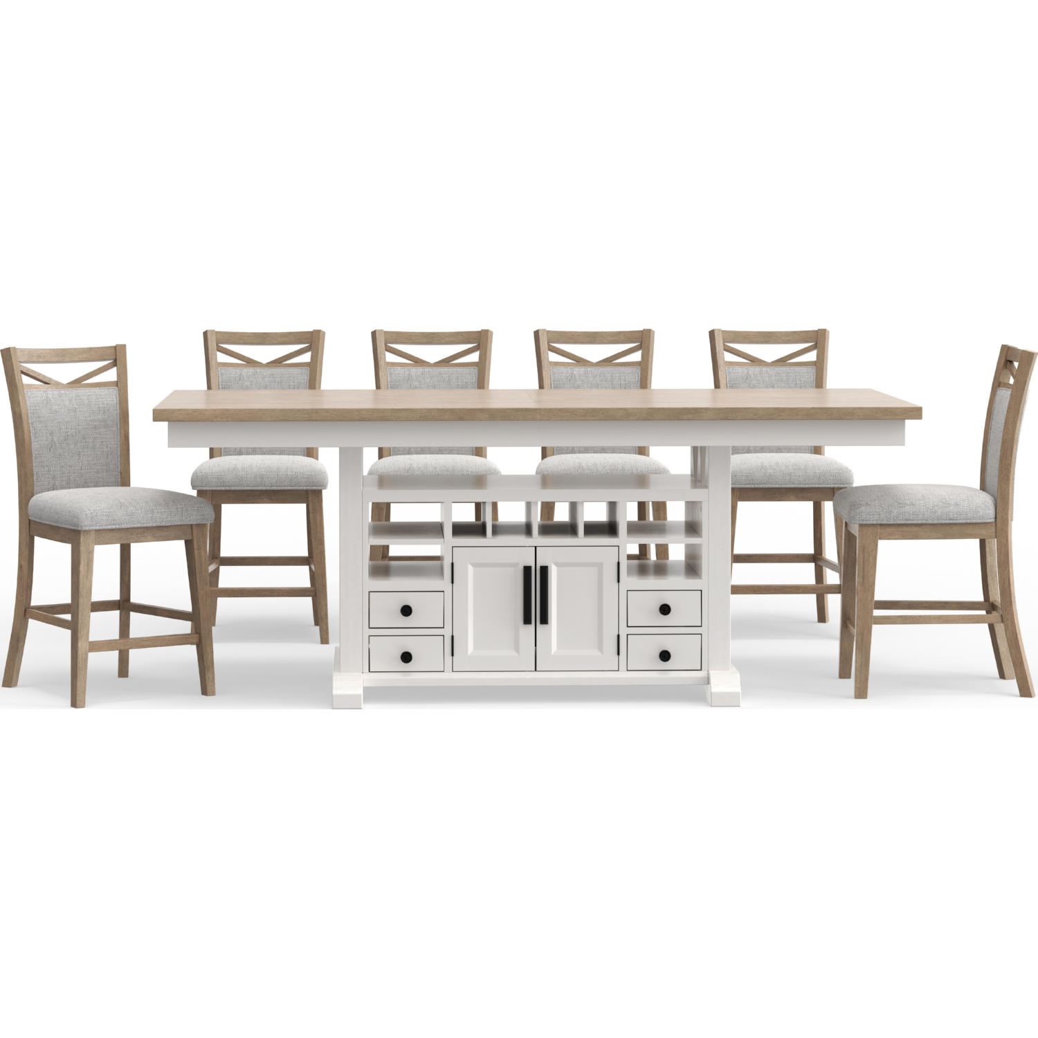 Parker House DAME-7PC-72CTR-2226-COT Americana Modern 7 Piece Counter ...