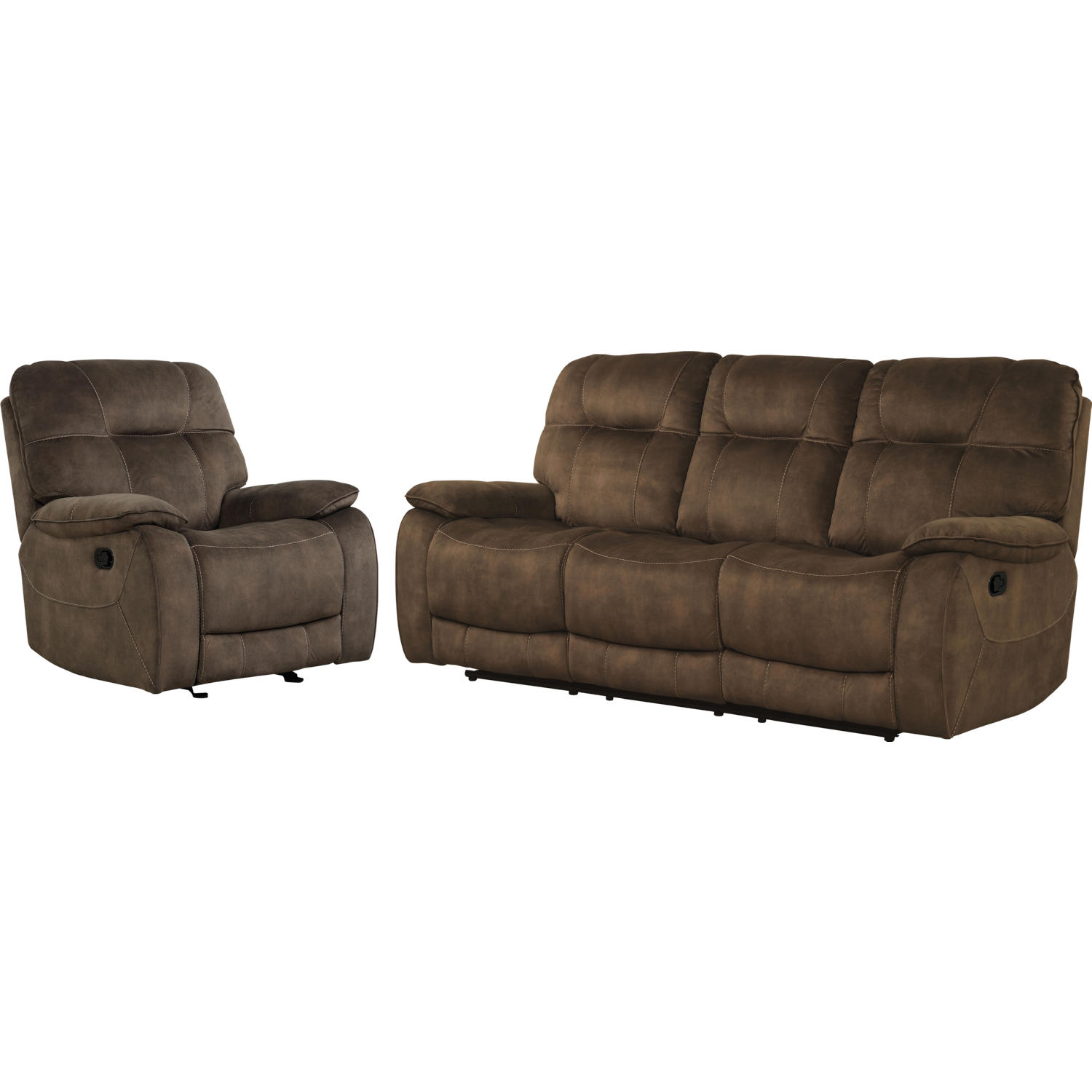 Parker House MCOO-31-SBR Cooper 2 Piece Manual Reclining Sofa Set in ...
