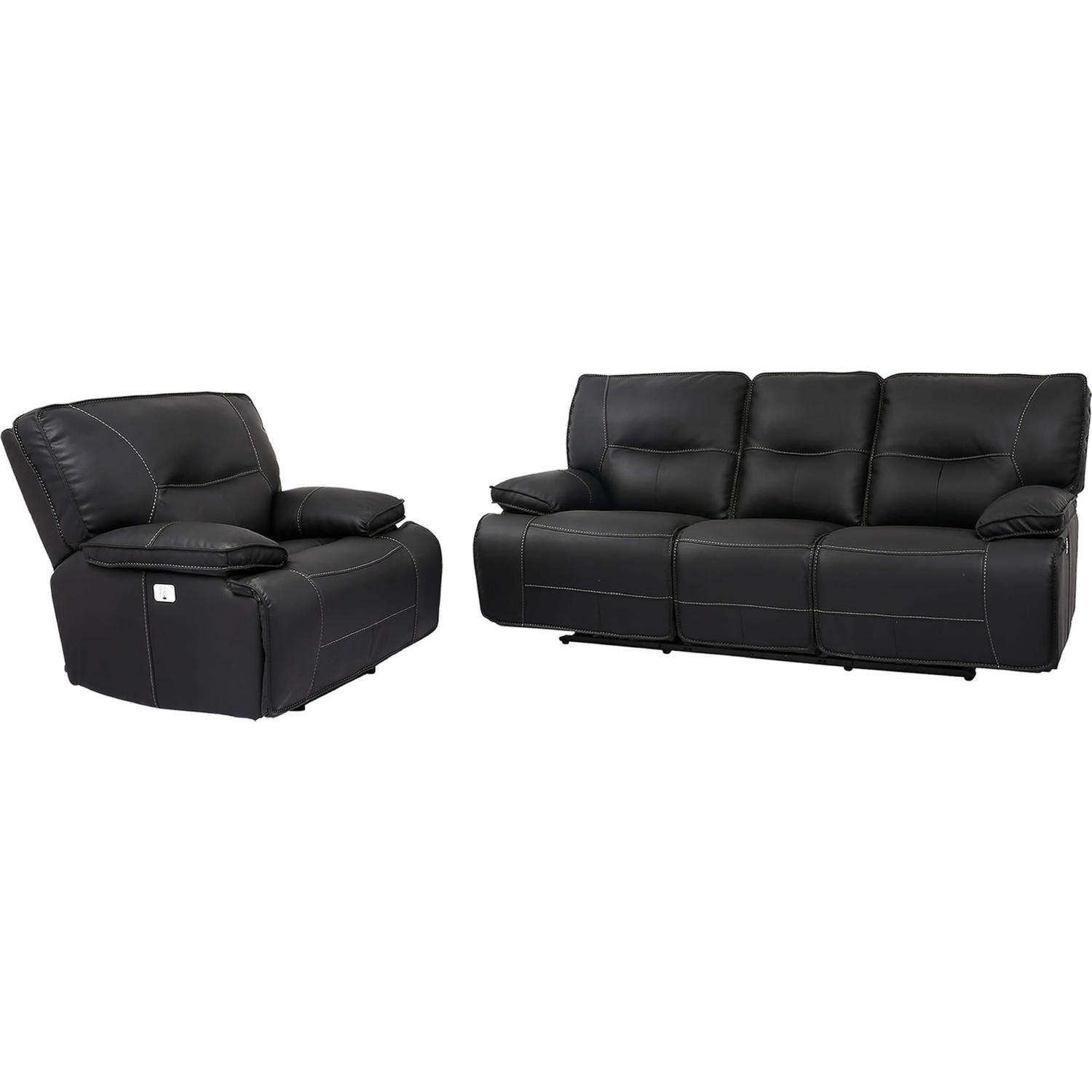Parker House MSPA-31PH-BLC Spartacus Power Reclining Sofa & Recliner ...