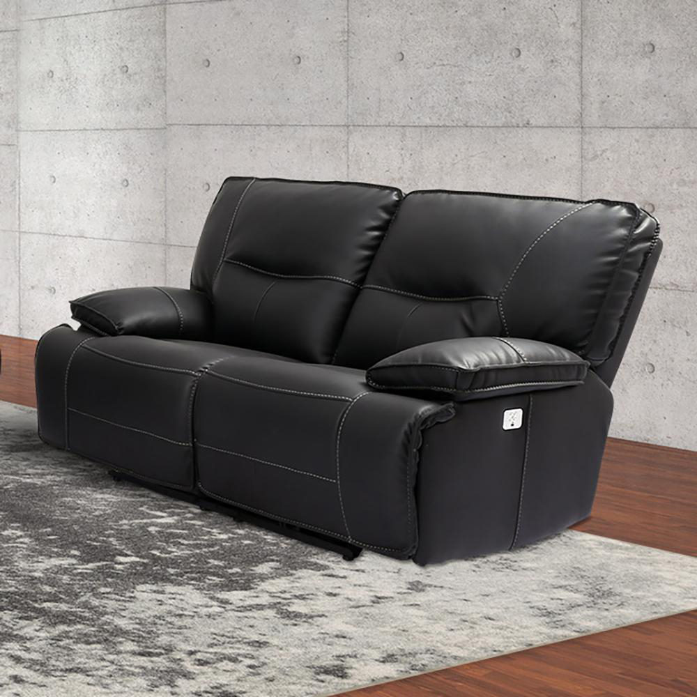 Parker House MSPA#822PH-BLC Spartacus Power Reclining Loveseat in Black ...