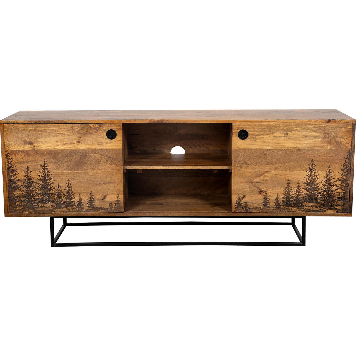 Porter Designs 06-215-10-5549 Cascade 64" TV Stand in Natural Finish ...