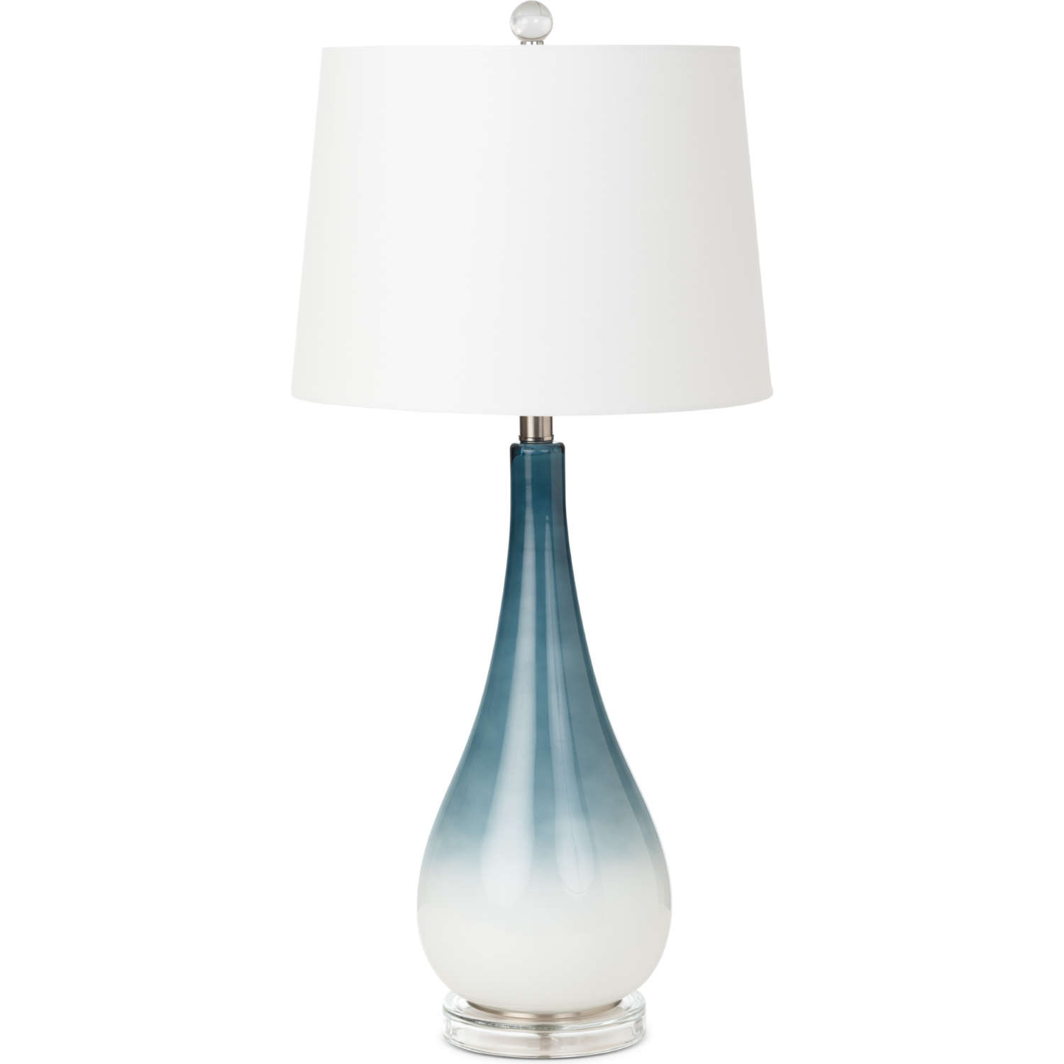 Lux Lighting LUX-106-BLUE/WHITE Serenity 30.5"H Table Lamp in Blue ...