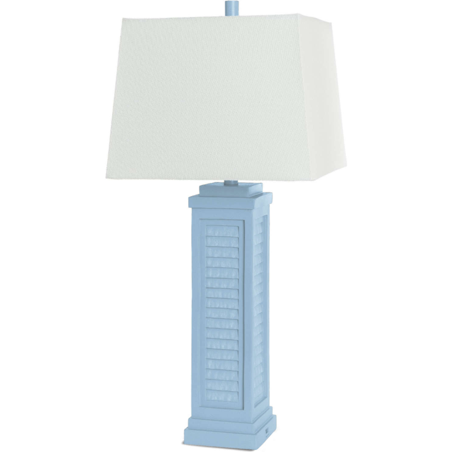 Lux Lighting LUX-3925-BLUE-USB Shutter 32"H Table Lamp with USB in Blue ...