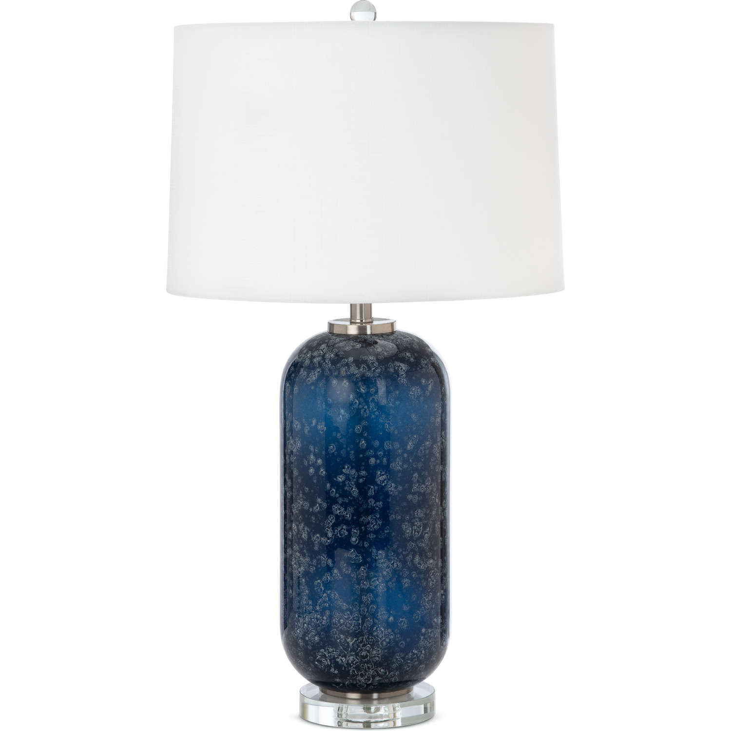Lux Lighting LUX-732-BLUE Tootsie 30"H Table Lamp in Blue Glass ...