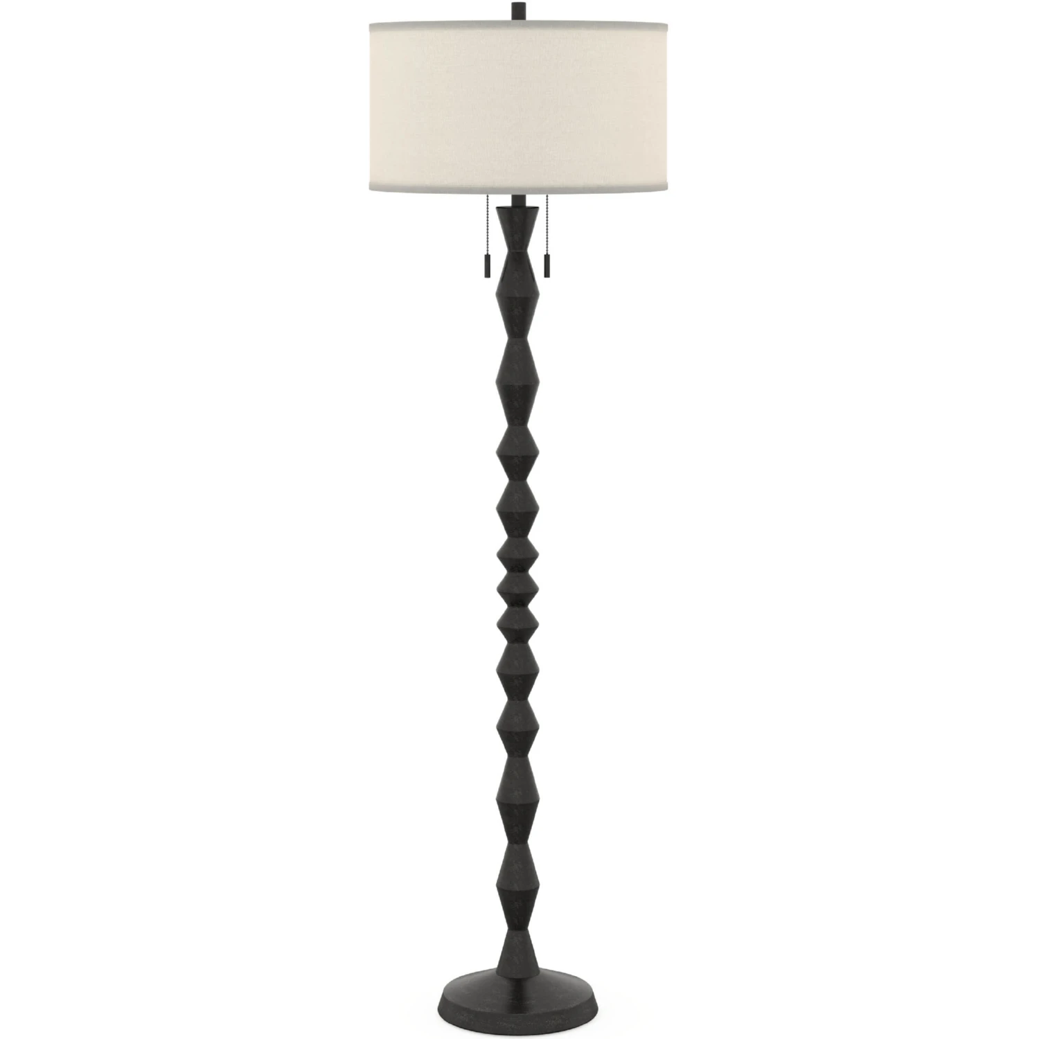 Lux Lighting LUX-FL-142-BLACK Zenith 66" Floor Lamp in Black Resin w ...
