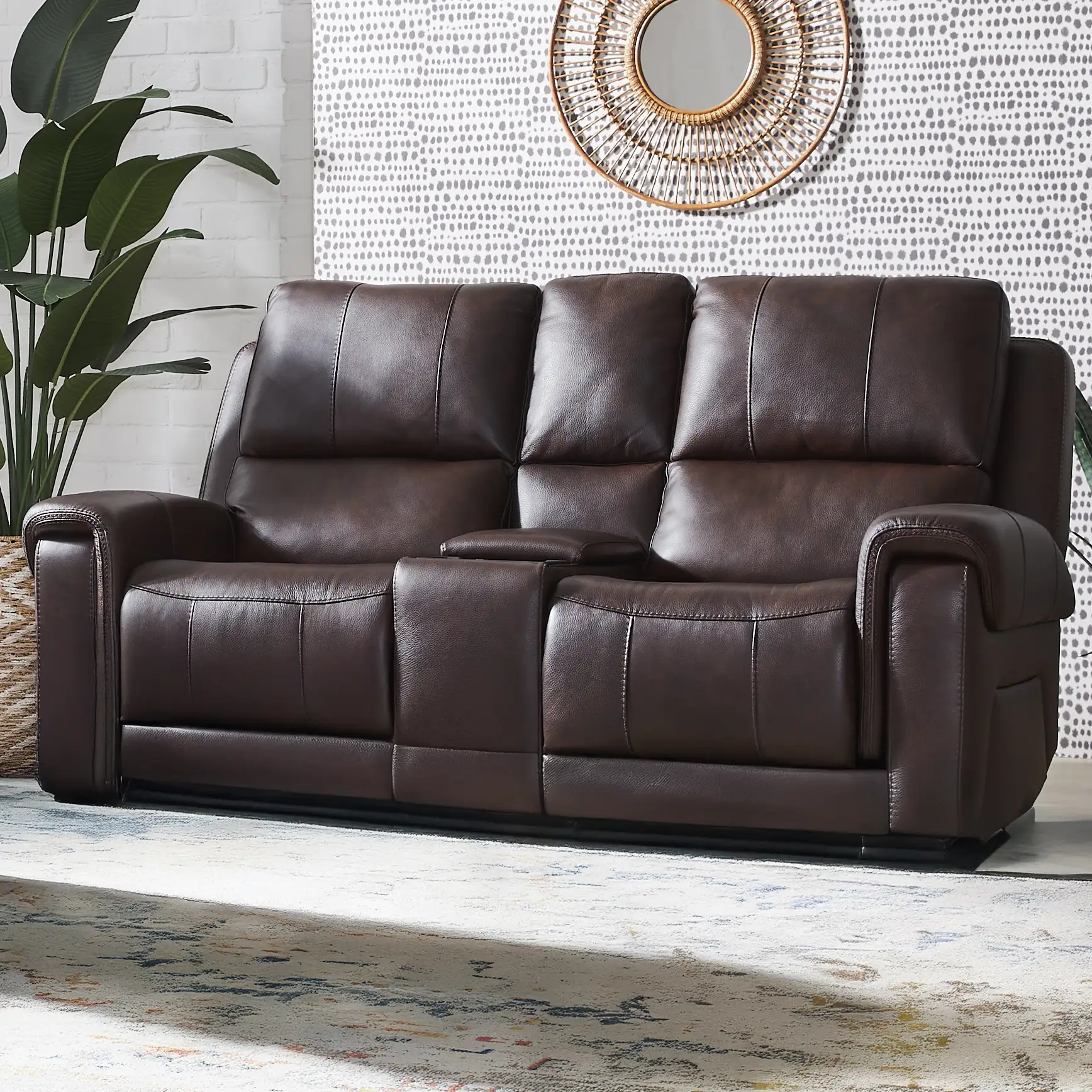 Southern Motion 466-86P 976-21 Burton Triple Power Reclining Console ...