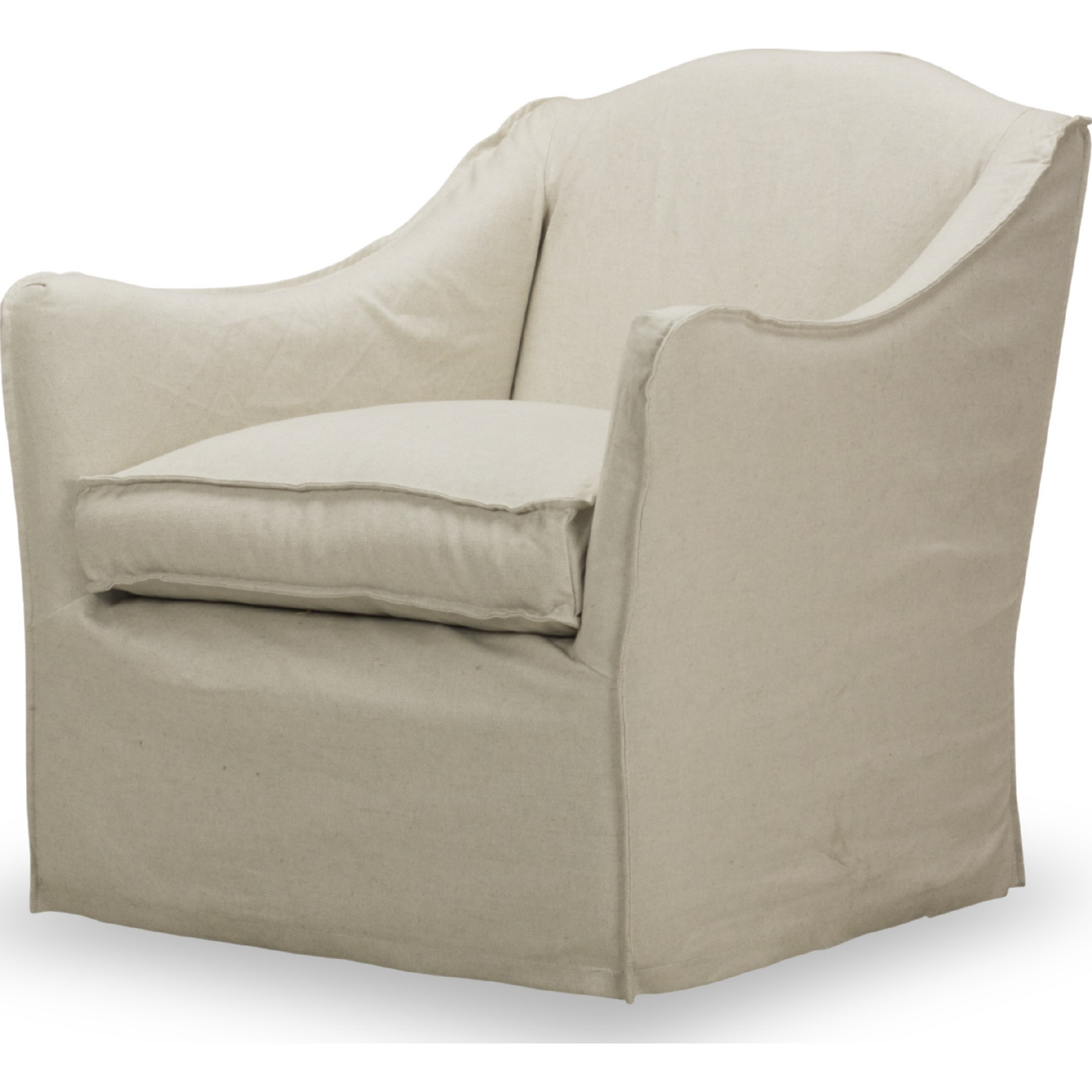 Spectra Keith Slip Cover Swivel Chair - MN Keith Swivel Accent Chair in ...