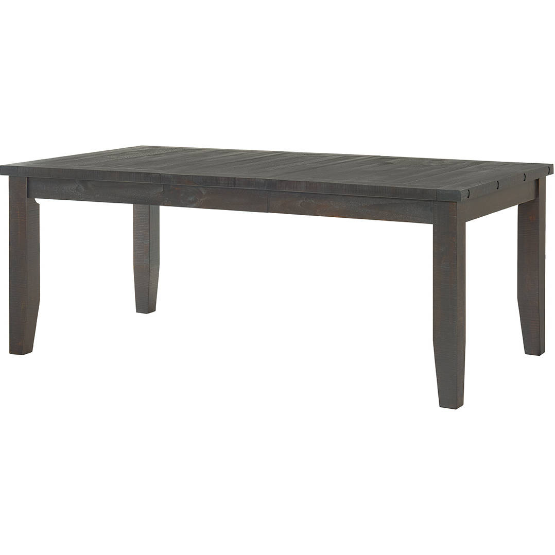 Vilo Home VH9800 Industrial Charms 60" Extention Dining Table in Black Wood