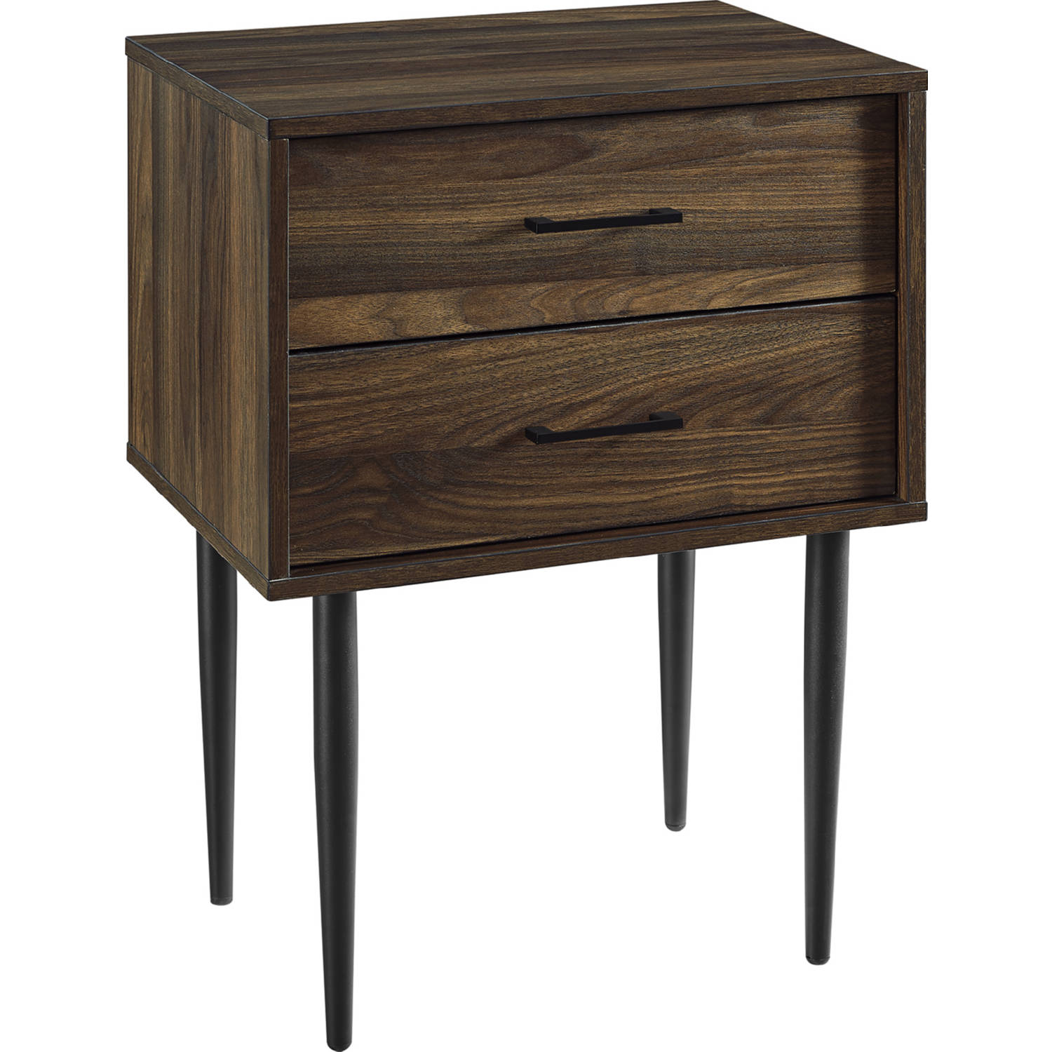 Walker Edison AF20OLI2DDW Modern Side Table in Dark Walnut
