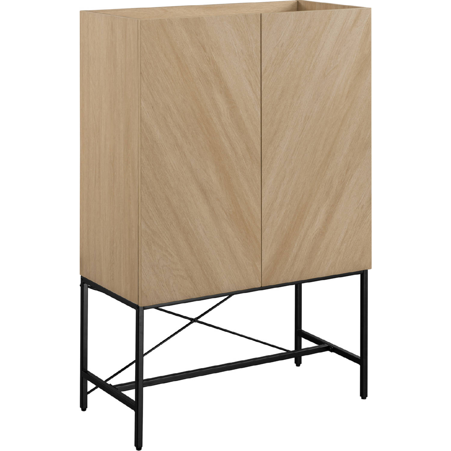 Walker Edison TKIL7JCO Tiki 2 Door Accent Cabinet with Inset Top in ...