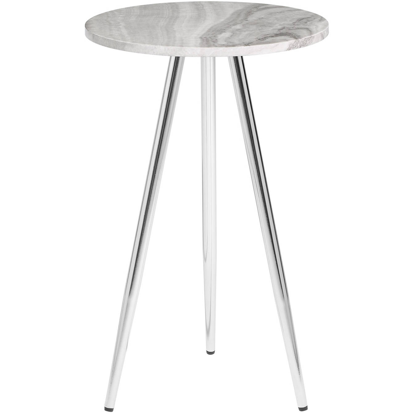 Walker Edison TLLL8KGVCR Tilly 16" 3 Leg Side Table in High Gloss Grey ...