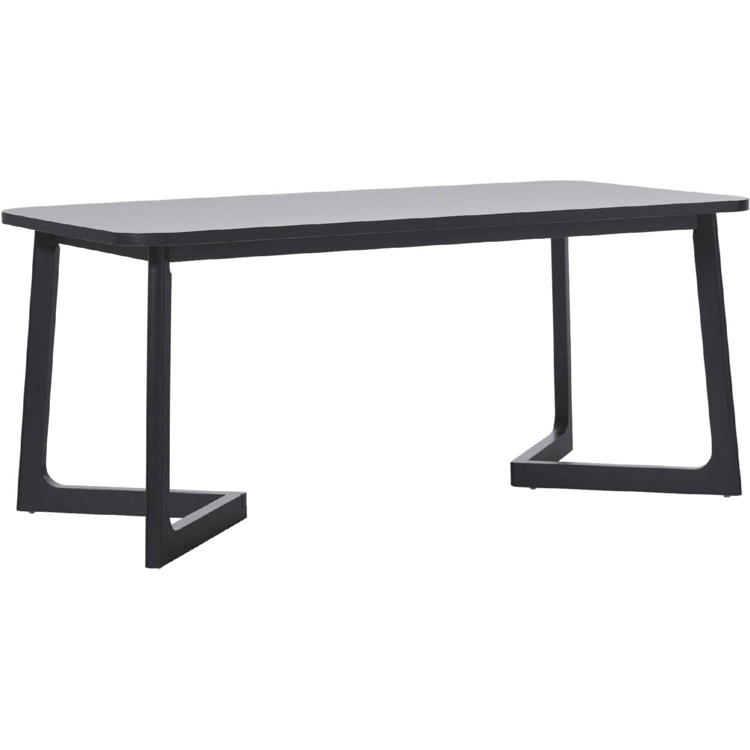 Walker Edison WEEZR12704BL1 Ezra 70" Dining Table in Black Finish Wood
