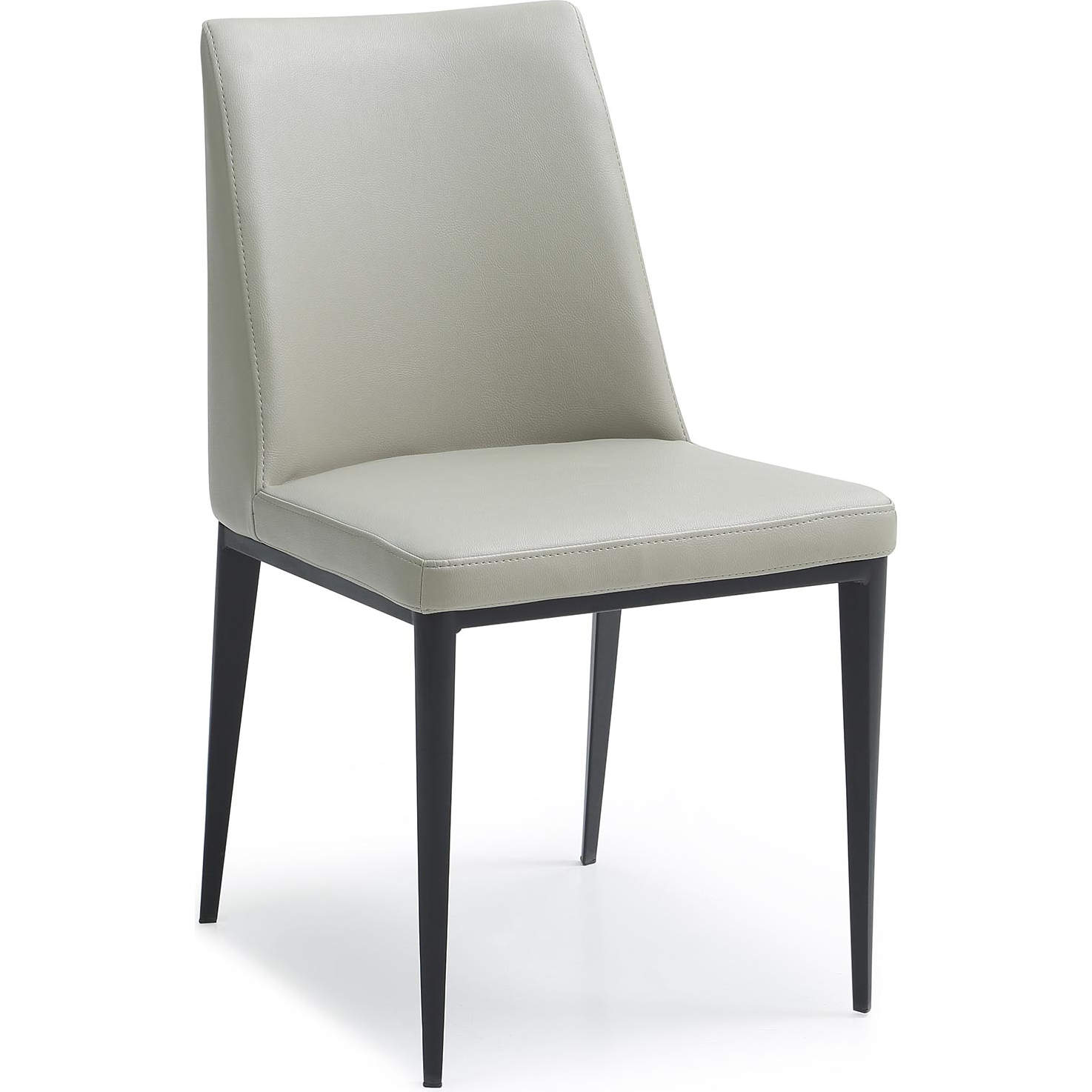 Whiteline DC1478P-BLK Carrie Dining Chair in Black Eco Leather & Sanded ...